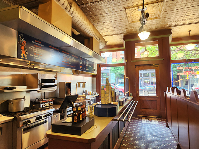 Step inside and you're transported to a simpler time when diners looked like this and nobody complained about it.