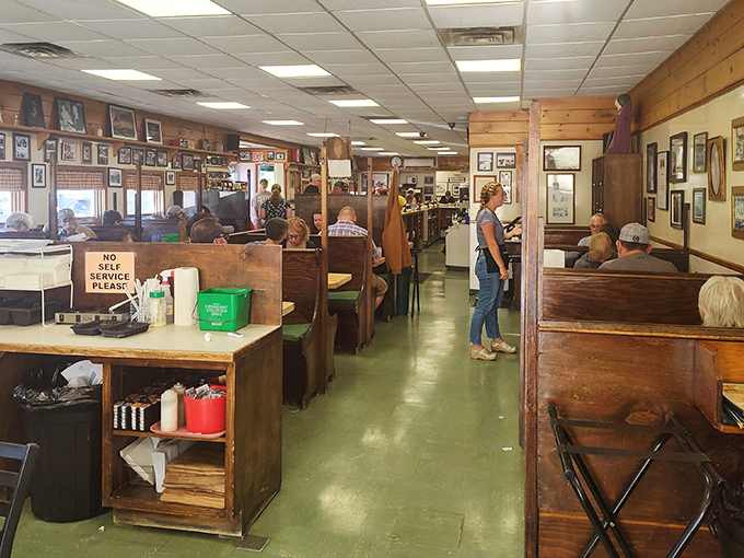 Step inside and time stands still &ndash; wooden booths worn smooth by decades of hungry patrons create the perfect diner atmosphere.