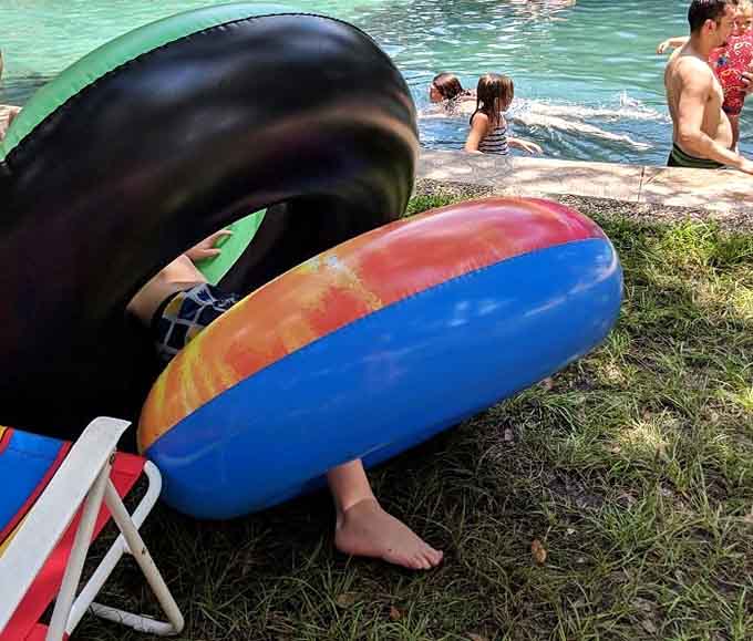 Nothing says "we're prepared for fun" quite like a collection of pool floats ready to tackle the spring's gentle currents and lazy afternoon vibes.