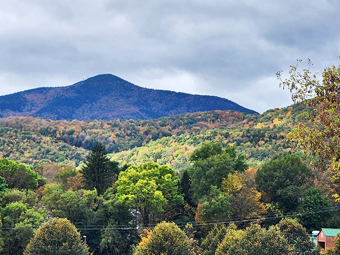Nature's autumn canvas Mount Ascutney draped in fall colors creates a masterpiece that would make even Vermont's most talented artists jealous.