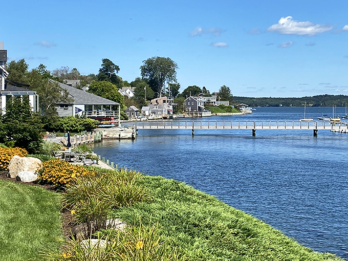 The gentle curve of Castine's harbor embraces boats both working and pleasure, where the rhythm of tides dictates the day's agenda.