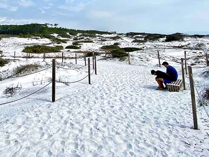 Walking on this powdery white sand is like stepping into nature's finest sugar bowl &ndash; it even squeaks between your toes!