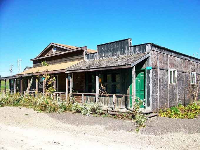 Weathered wood and faded dreams – this old Northfield store stands like a time capsule from Minnesota's past, waiting for customers who'll never return.
