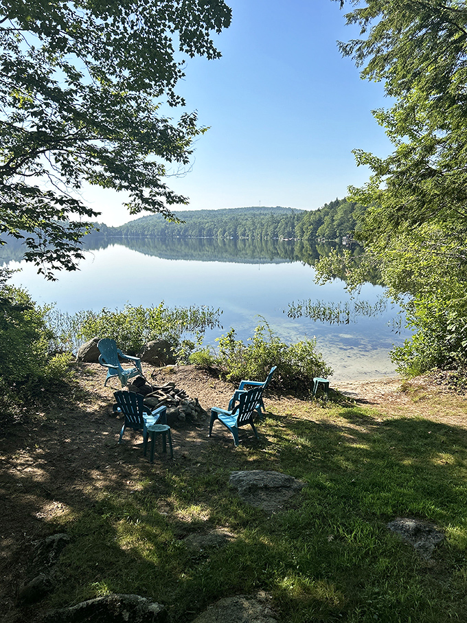 The scenic waterfront in Norway provides a tranquil setting where visitors can enjoy Maine's natural beauty away from the hustle of bigger cities.