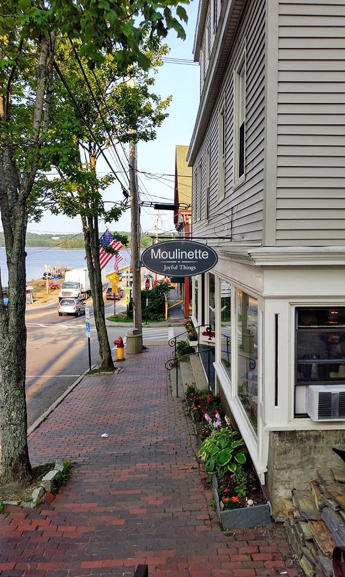 Wiscasset's charming Main Street invites wanderers to explore its brick sidewalks and historic storefronts, where "Maine's prettiest village" lives up to its reputation.