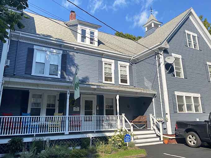 Fall colors frame this Freeport beauty, but come summer, lupines steal the show here.