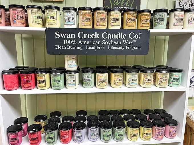 Swan Creek Candles add another sensory dimension to Chocolates Galore, proving that some of the sweetest experiences go beyond taste. Take home a scent to remember your visit!