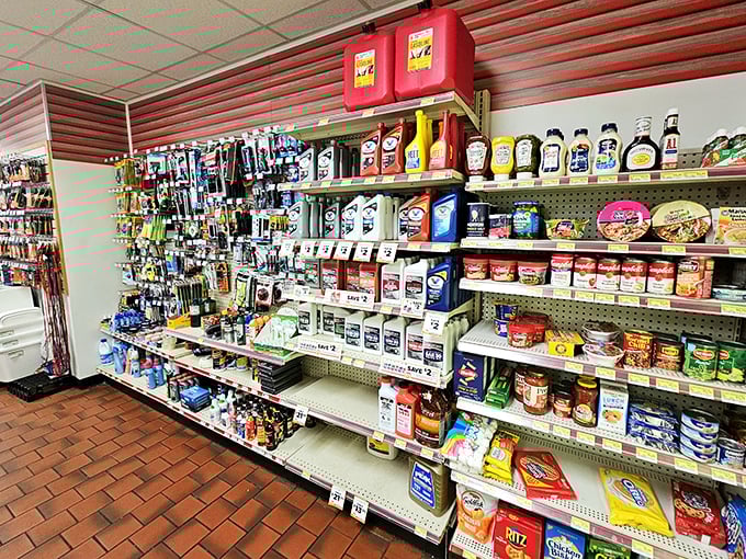 When your gas station stocks motor oil next to maple syrup, you know you've entered a retail wonderland.
