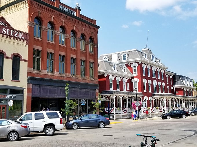 Division Street showcases Northfield's preserved 19th-century architecture, where independent businesses thrive in buildings that have witnessed generations of community life.