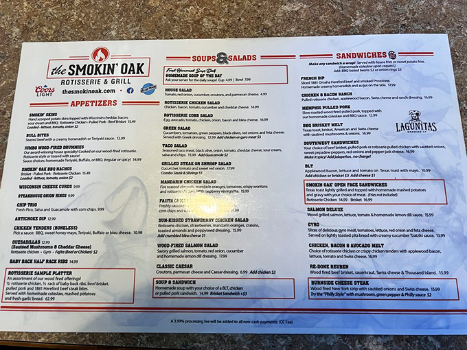 A menu that doesn't mess around &ndash; straightforward offerings where wood-fired proteins take center stage like meaty celebrities on a culinary red carpet.