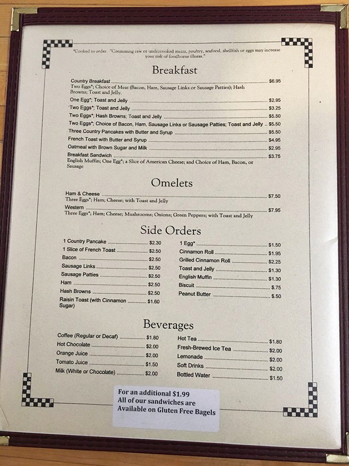This breakfast menu isn't messing around &ndash; when they say "Country Breakfast," they mean the kind that could fuel a farmer through haymaking season.
