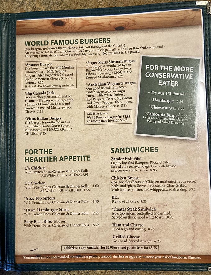 A roadmap to culinary bliss&mdash;each item on this menu tells a story of comfort food perfected over years.