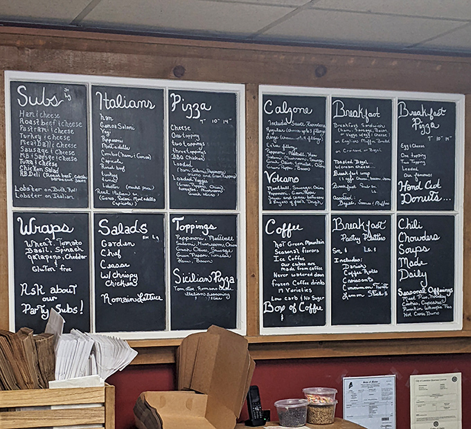 The chalkboard menu &ndash; a roadmap to culinary bliss written by hands that know their way around flour.