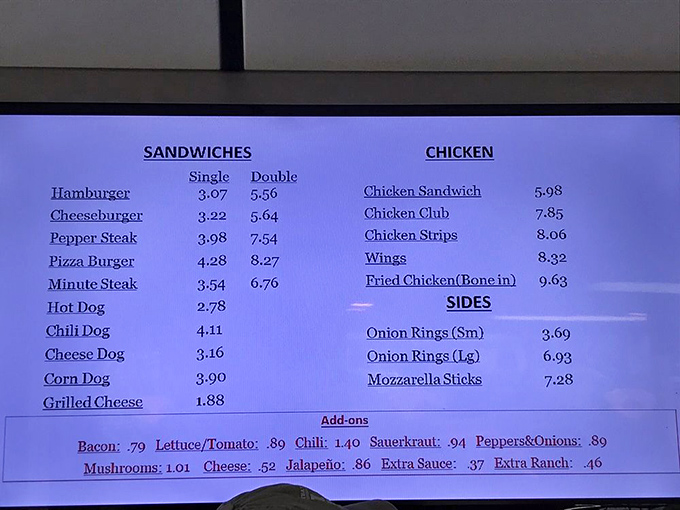 Simple pleasures at honest prices &ndash; Al's menu board showcases American classics without pretense or gimmicks.