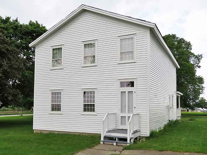 This stately white structure once housed Wisconsin's Territorial Supreme Court, though it never heard a single case—talk about performance anxiety!