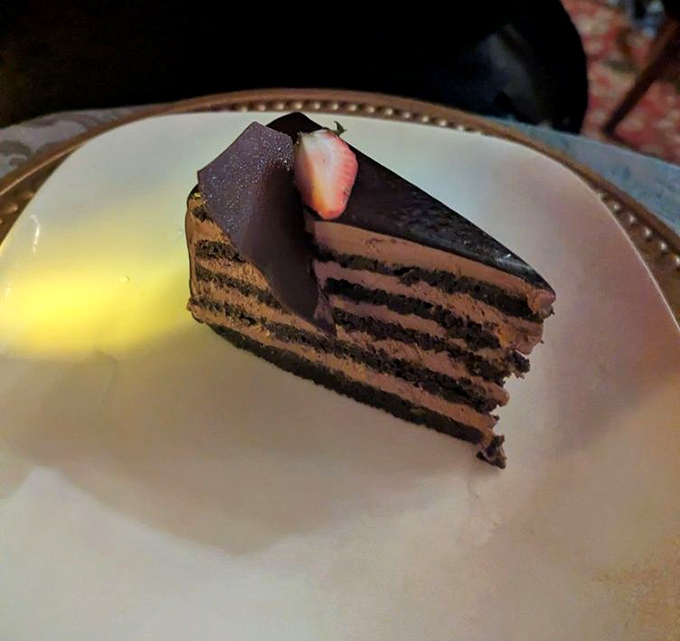 Layer upon decadent layer, this chocolate cake doesn't just satisfy your sweet tooth &ndash; it throws a party for it.