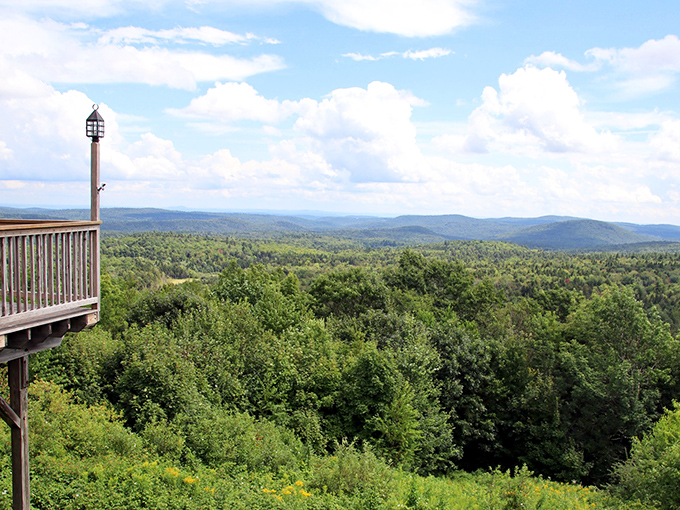 Nature's IMAX theater: where Vermont unfolds its green tapestry across three states without charging admission.