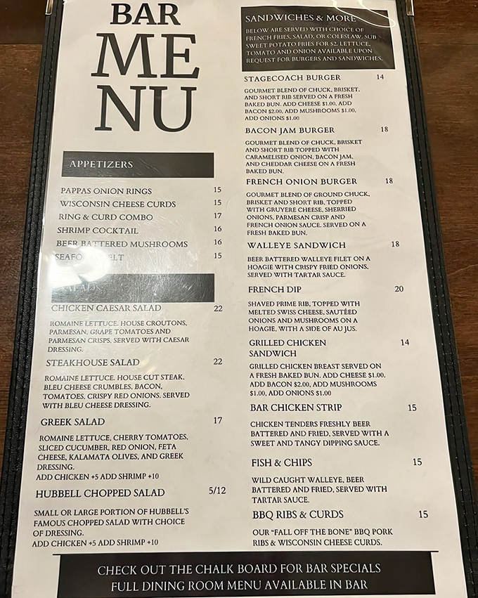 The menu reads like a love letter to American classics, with each dish promising a delicious journey through culinary heritage.