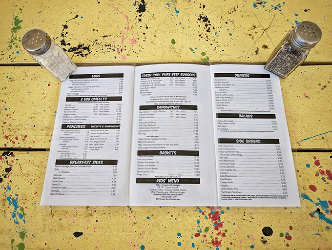 No QR codes here &ndash; just an honest-to-goodness paper menu offering America's greatest food hits without a hint of pretension.