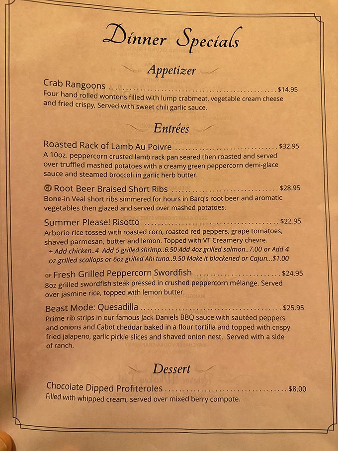 The menu reads like a love letter to classic American cuisine &ndash; from crab rangoons to root beer braised short ribs, each dish promises comfort with a creative twist.