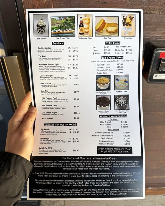 The menu reads like a dairy devotee's dream journal, featuring everything from classic sundaes to the legendary Wholey Cow challenge &ndash; decisions, decisions!