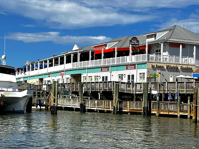 Colorful storefronts line the boardwalk, each one offering treasures more tempting than the last &ndash; wallet beware!
