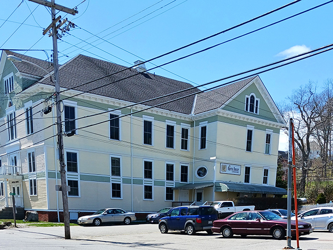 Boothbay Harbor's bustling waterfront showcases classic New England architecture, where shops and restaurants welcome visitors just steps from the bobbing boats. 