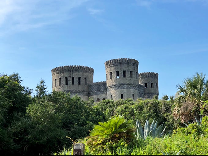 Castle Otttis rises dramatically against the Florida sky, its stone towers and battlements looking like they were transported straight from medieval Ireland to St. Augustine's shores.