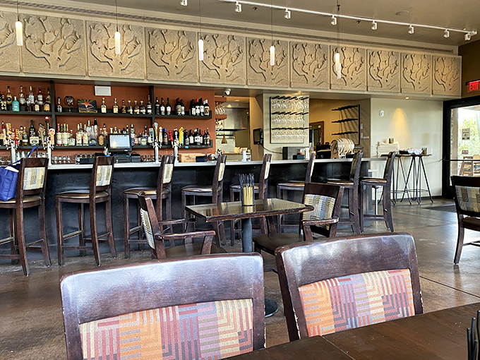 Gertrude's salmon dish showcases their artistic approach to plating &ndash; vibrant colors and perfect arrangement make this a feast for the eyes.