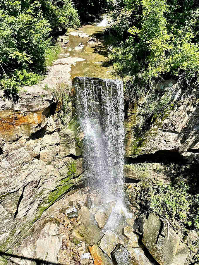 Minnemishinona Falls cascades dramatically through a rocky gorge &ndash; a secret waterfall that most tourists never discover.