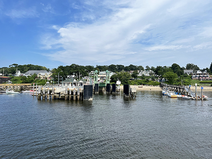 Peaks Island offers dramatic coastal views where waves crash against rocky shores under ever-changing Maine skies.