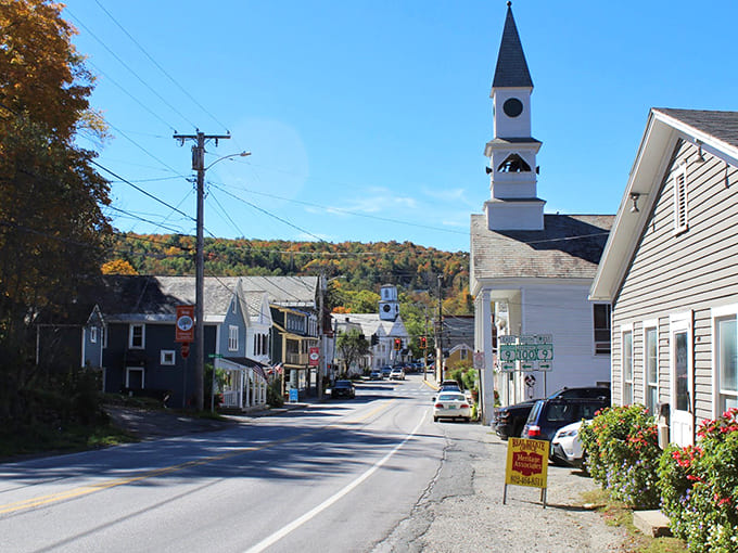 That white church steeple rising above Wilmington's main street is like a lighthouse guiding travelers to this charming crossroads town in the Green Mountains.