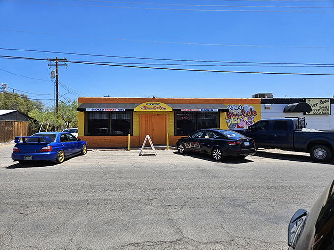 Don't let the humble exterior fool you, Kiss of Smoke packs serious flavor into every sandwich that leaves this unassuming building.