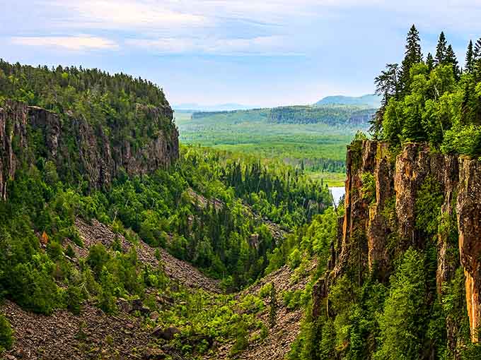Ancient rock formations stand guard over Superior's waters, creating dramatic landscapes that remind us how small we are in nature's grand design.