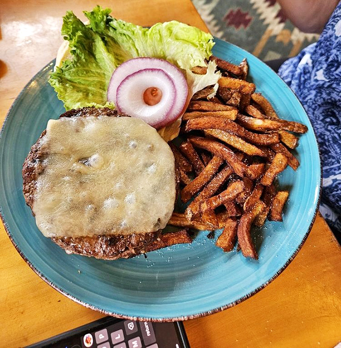 A perfect Vermont burger experience &ndash; juicy, hearty, and served with crispy fries that could convert a health nut.
