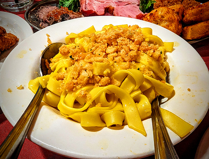 Simple perfection on a plate &ndash; these golden ribbons of pasta prove that sometimes the most basic dishes create the most profound joy.