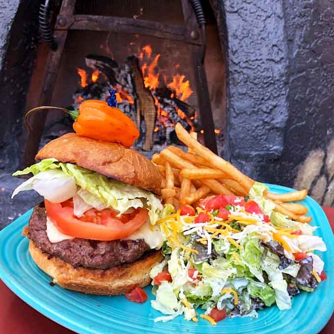 The habanero burger brings the heat alongside a side of fries, proving that sometimes playing with fire is absolutely worth it.