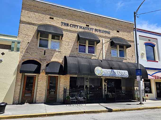The City Market Building houses Green Door on 8th, where historic architecture meets seriously good eating in downtown Dade City's heart.