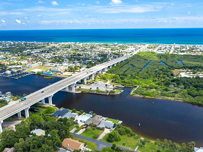 Engineering meets environment as this elevated crossing allows wildlife to continue their ancient migrations undisturbed.