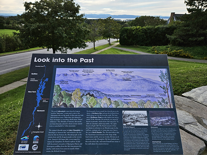 "Look into the Past" panel transforms casual gazing into time travel, identifying peaks that have witnessed centuries unfold.