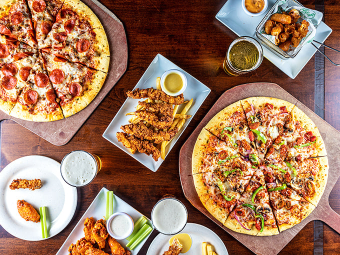 Crispy pizzas and golden chicken tenders&mdash;proof that bowling alley cuisine can transcend its humble reputation.