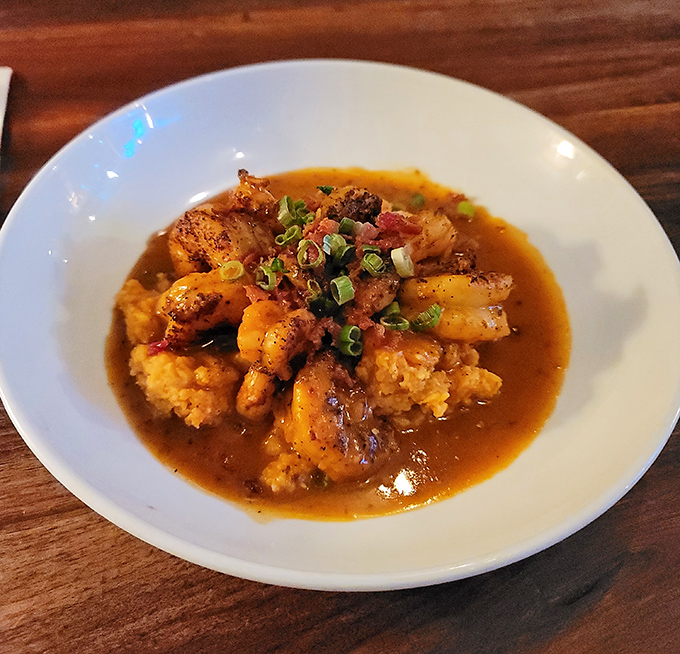 These aren't just any shrimp and grits &ndash; they're a Southern hug on a plate, with plump Gulf shrimp nestled on creamy goodness.