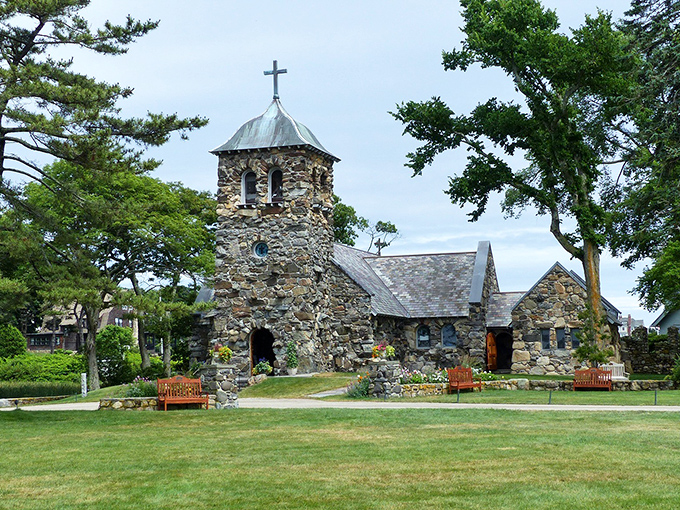 St. Ann's Episcopal Church, a stone sanctuary by the sea, offers spiritual solace and architectural wonder in equal, breathtaking measure.