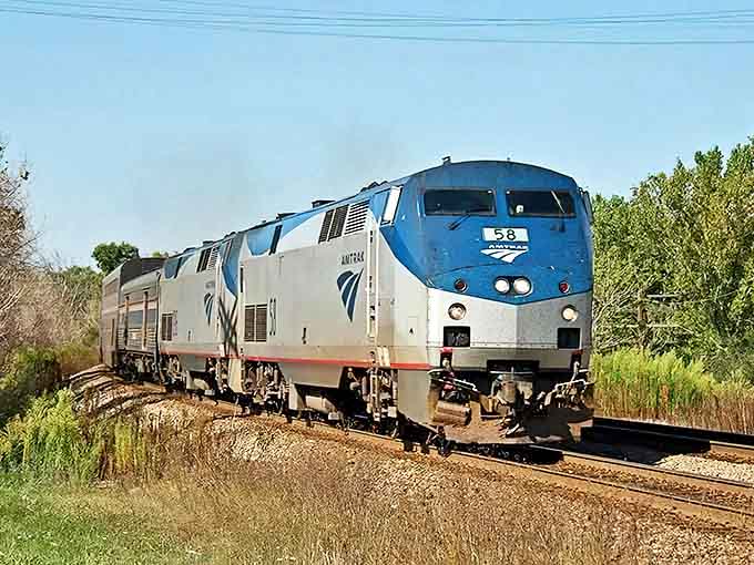 That distinctive blue and silver means one thing: your escape from highway monotony is about to depart on schedule.