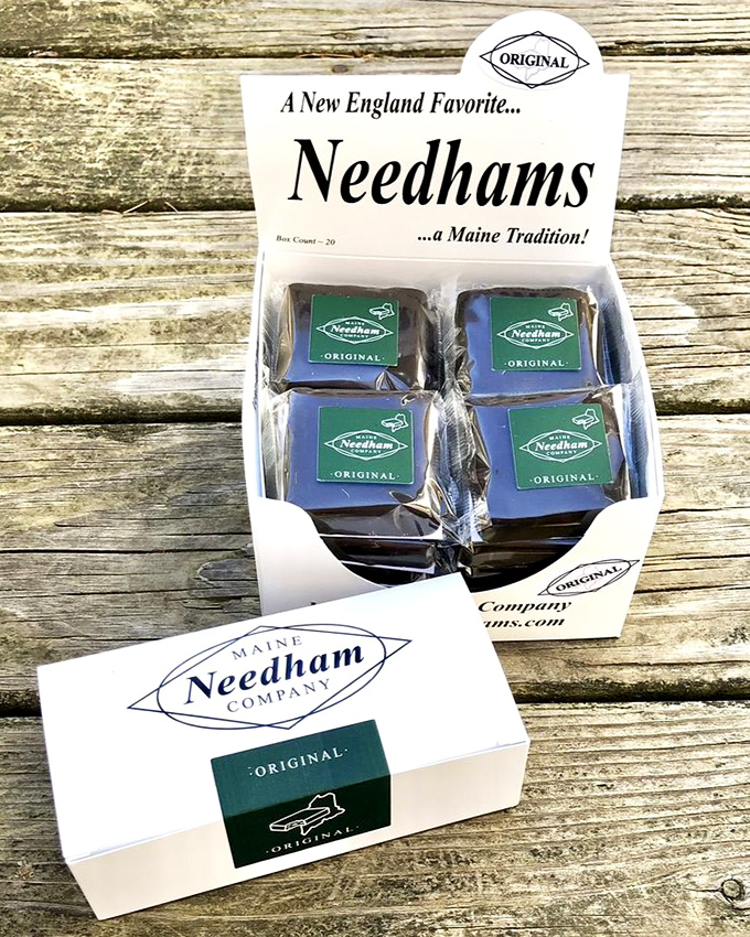 Boxed and ready for gifting, these chocolate-covered delights make the perfect Maine souvenir for lucky friends back home.