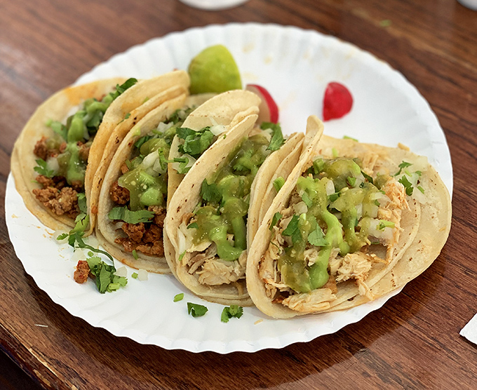 These chicken tacos with vibrant green salsa aren't just food&mdash;they're little handheld masterpieces of flavor that transport you straight to Mexico.