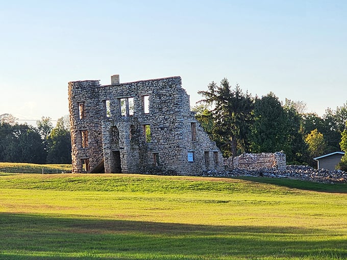 The hotel's side profile reveals architectural bones that have withstood fire, tornado, and countless Wisconsin winters. Talk about Midwestern resilience!