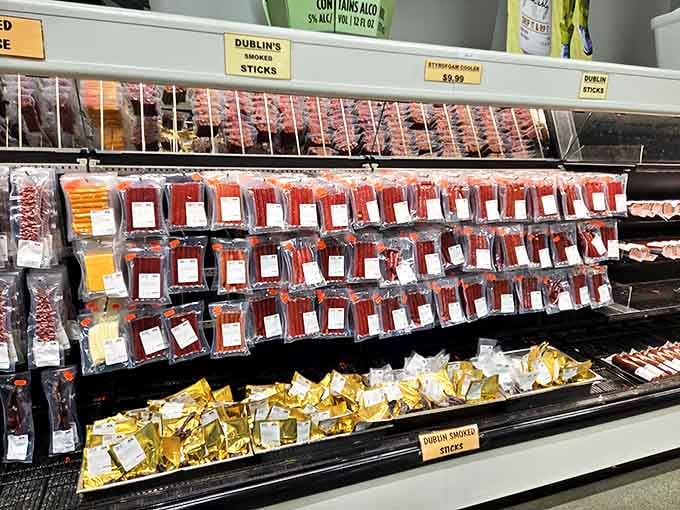 Dublin's famous smoked sticks line up like soldiers ready for snacking duty &ndash; each one hand-crafted and bursting with flavor.