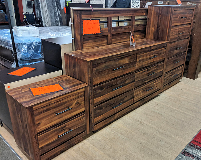 Rich wooden bedroom sets with character and craftsmanship line the showroom floor &ndash; heirloom quality without the inheritance required.