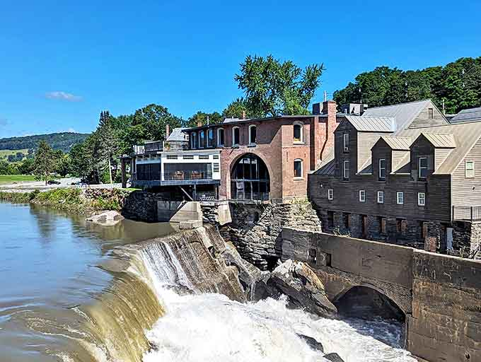 Dining beside a rushing waterfall isn't something you do every day, making this historic mill location truly unforgettable.